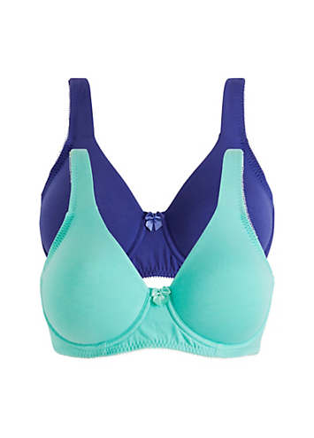bonprix Pack of 2 Non-Padded Underwired Full Cup Bras | Freemans
