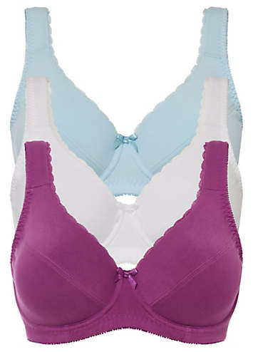 bonprix Pack of 3 Full Cup Bras | Freemans