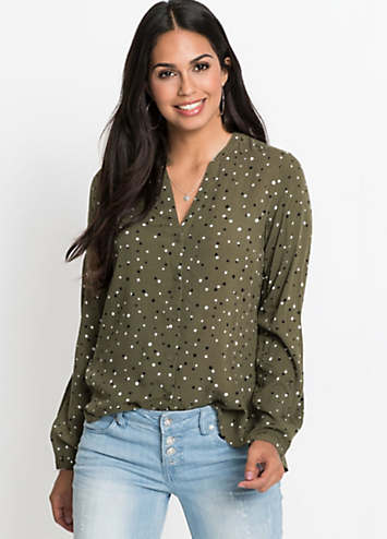 bonprix Patterned Long Sleeve Blouse | Freemans