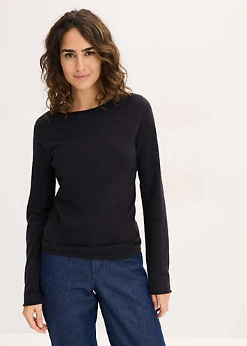 bonprix Rhinestone Smooth Knit Jumper | Freemans