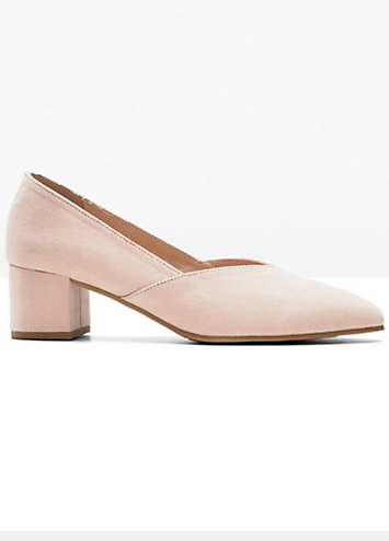 bonprix Suede Look Block Heels | Freemans