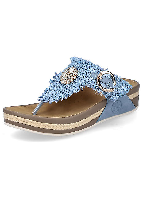 Rieker Toe-Post Wedge Sandals | Freemans