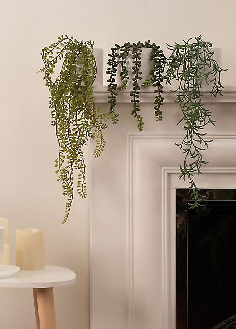 Set of 3 Faux Artificial Trailing Plants Freemans
