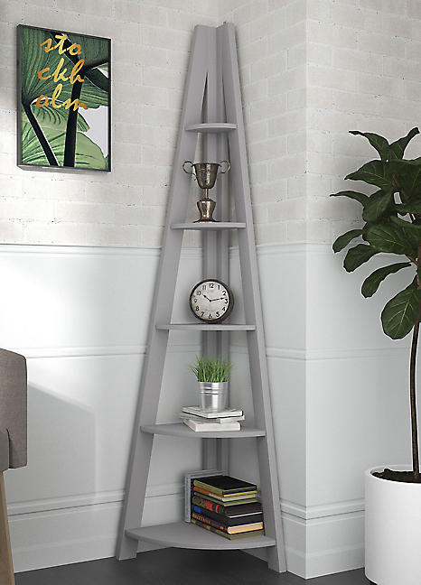 Small grey ladder shelf store