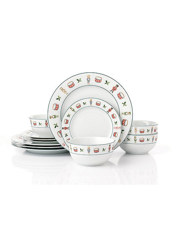 12 Piece Nutcracker Dinner Set | Freemans