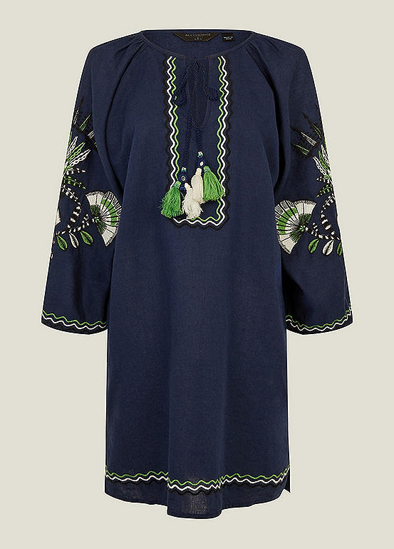 Accessorize Fan Embroidered Beach Dress | Freemans