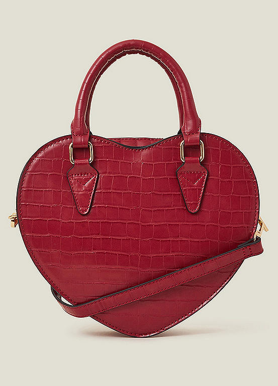 Accessorize Faux Leather Heart Cross Body Bag | Freemans