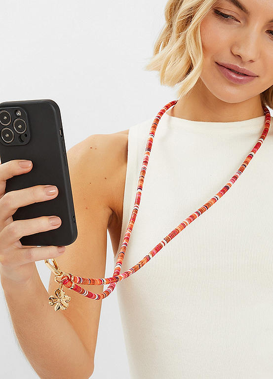 Accessorize Flower Charm Cord Phone Strap | Freemans