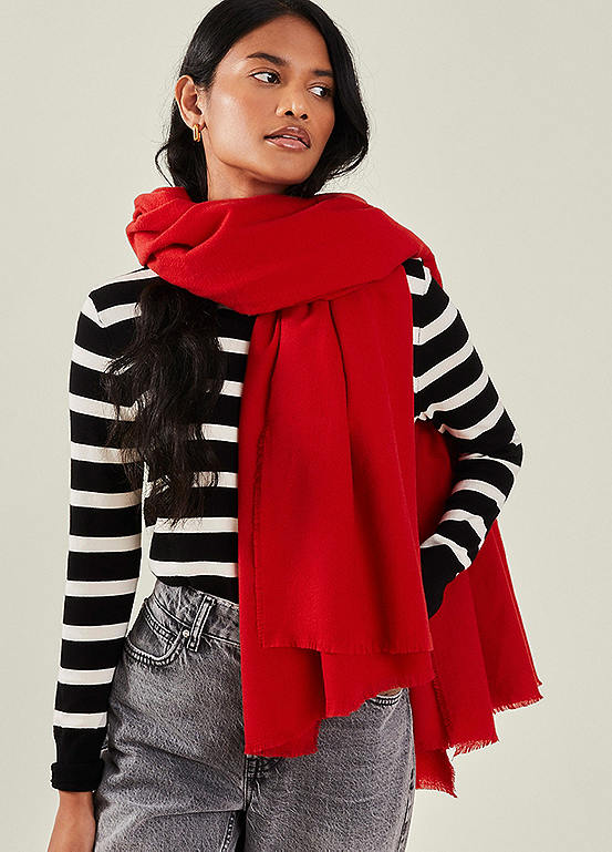 Accessorize Red Blanket Scarf | Freemans