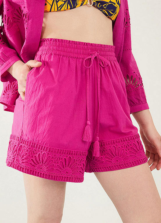 Accessorize Shell Broderie Shorts | Freemans