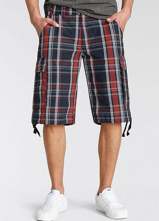 AJC Checked Cargo Shorts | Freemans