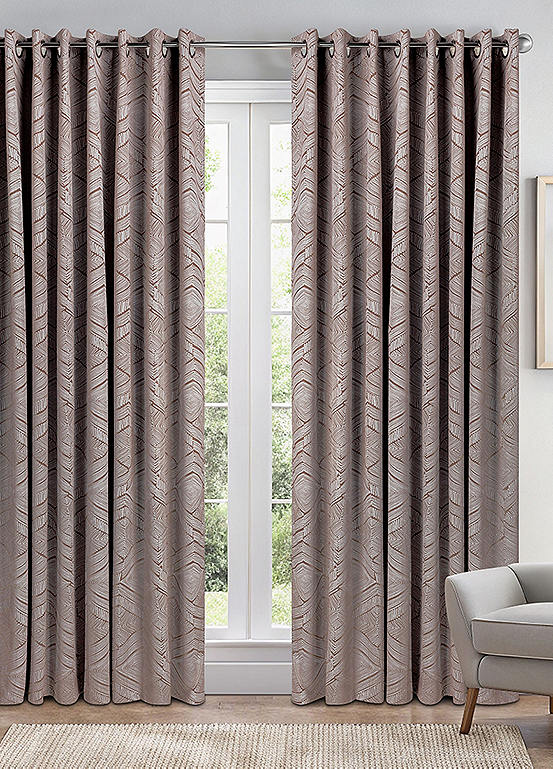 Alan Symonds Aztec Blackout Eyelet Curtains | Freemans
