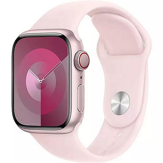 Apple Watch Series 9 GPS + Cellular 41mm Pink Aluminium Case with Light ...