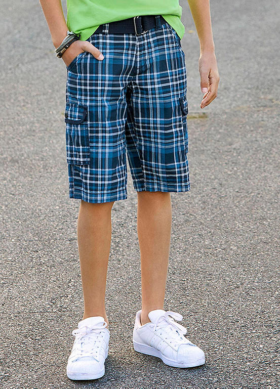 Arizona Kids Check Cargo Shorts | Freemans