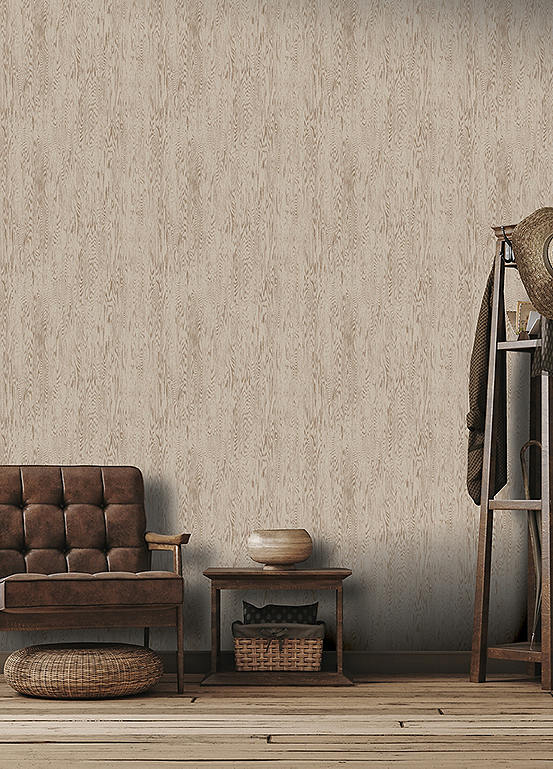 Arthouse Wood Grain Wallpaper | Freemans