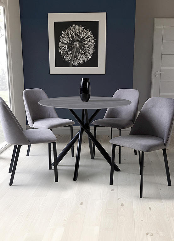 Avesta Round Table & 4 Linden Chair Dining Set | Freemans