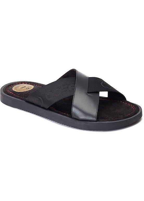 Base London Black Webb Sliders | Freemans