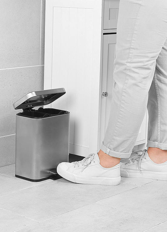 Beldray Double Compartment Bin - 5 Litre Dual Separation Waste Bin ...