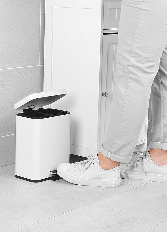 Beldray Double Compartment Bin - 5 Litre Dual Separation Waste Bin ...