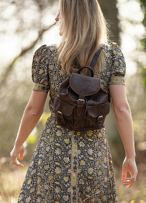 Berber Leather The Larache Small Leather Rucksack | Freemans