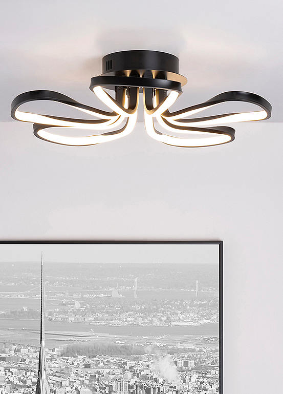 BHS Alvar 5 Petals LED Flush Ceiling Light | Freemans