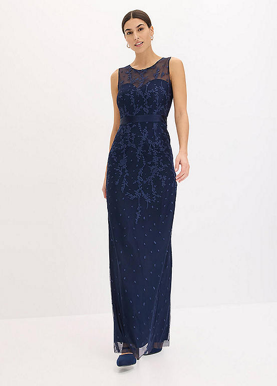 bonprix Floral Embroidery Mermaid Maxi Dress | Freemans