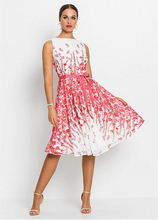 bonprix Floral Lace Skater Dress | Freemans