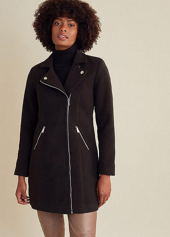 bonprix Long Biker Jacket | Freemans