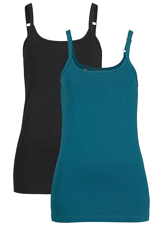 bonprix Pack of 2 Longline Camis | Freemans