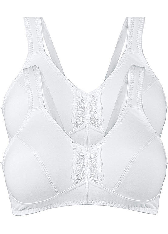 bonprix Pack of 2 Non-Wired Bras | Freemans