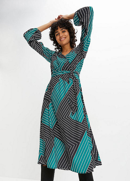 bonprix Printed Satin Midi Dress | Freemans