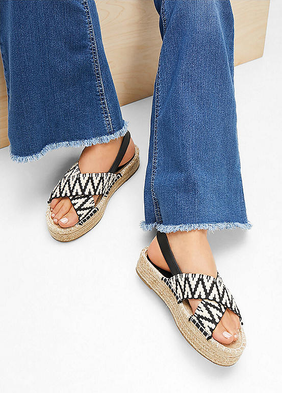 bonprix Raffia Sole Sandals | Freemans