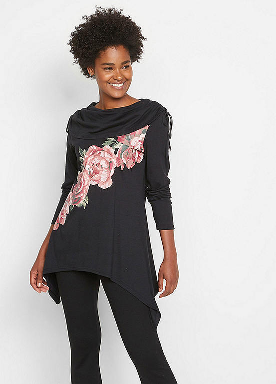 bonprix Rose Print Top | Freemans