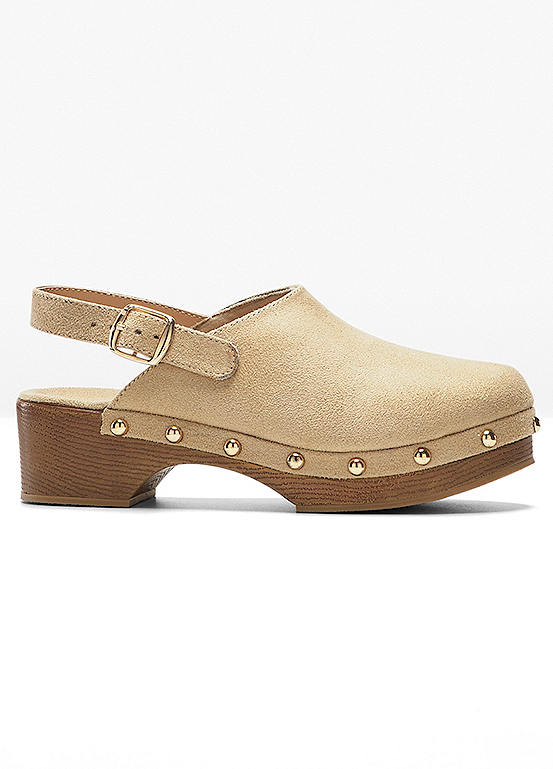 bonprix Suede Look Clogs | Freemans