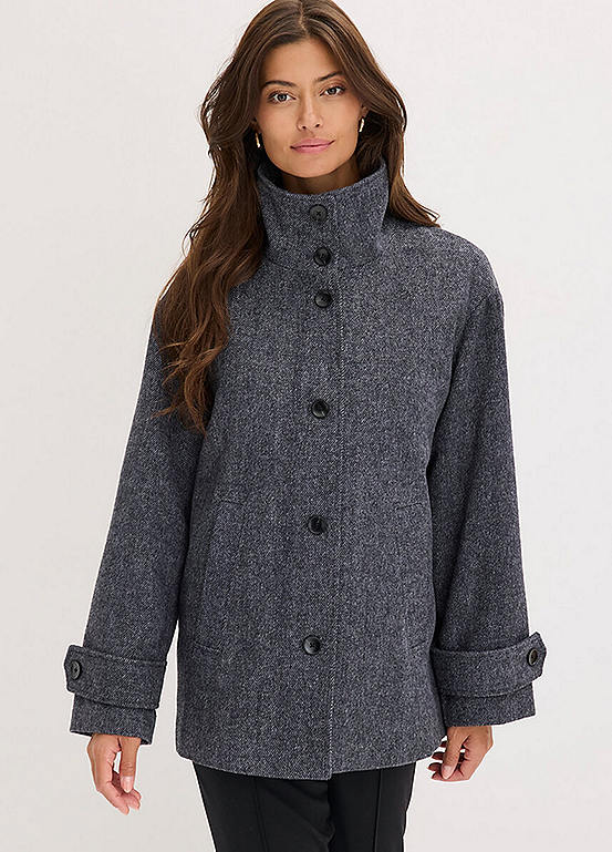 bonprix Wool Look Pea Coat | Freemans