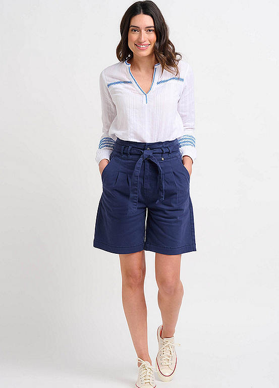 Brakeburn Blue Paper Bag Shorts | Freemans