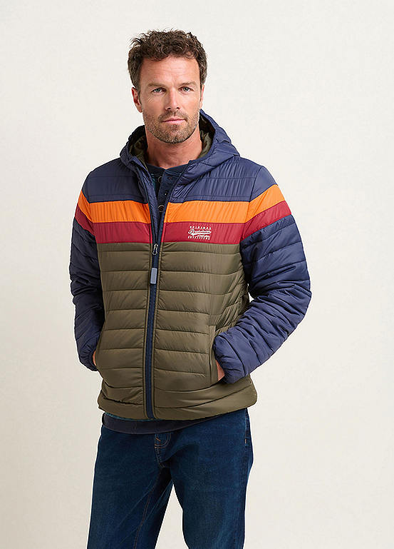 Brakeburn Retro Striped Puffer Jacket | Freemans