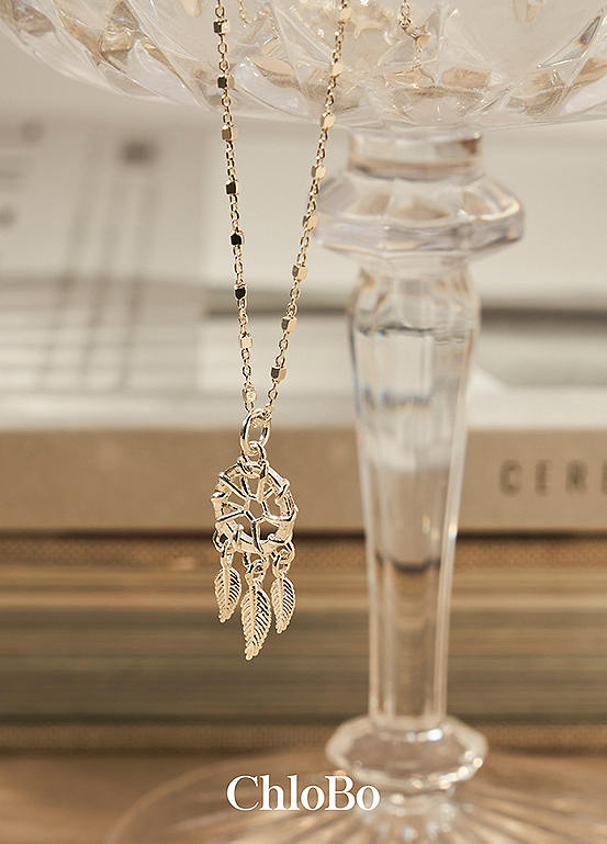ChloBo Delicate Cube Chain Dream Catcher Necklace | Freemans
