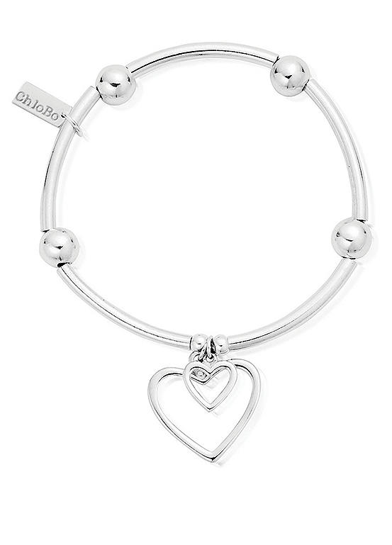 ChloBo Noodle Ball Double Heart Bracelet | Freemans
