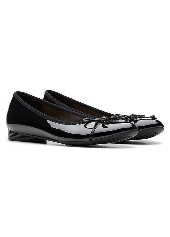 Clarks Collection Black Patent Loreleigh Rae Shoes | Freemans