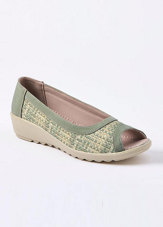 Cotton Traders Soft Step Peep-Toe Shoes | Freemans