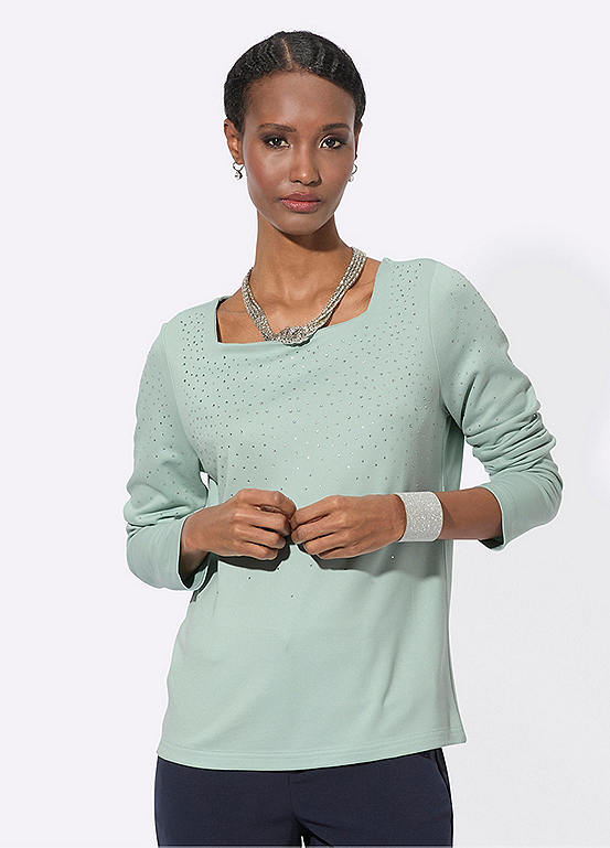 Creation L Embellished Long Sleeve Top | Freemans