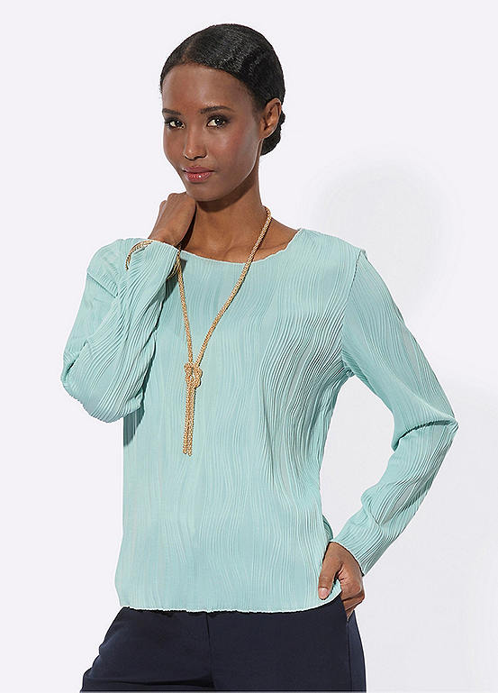 Creation L Jacquard Long Sleeve Top | Freemans