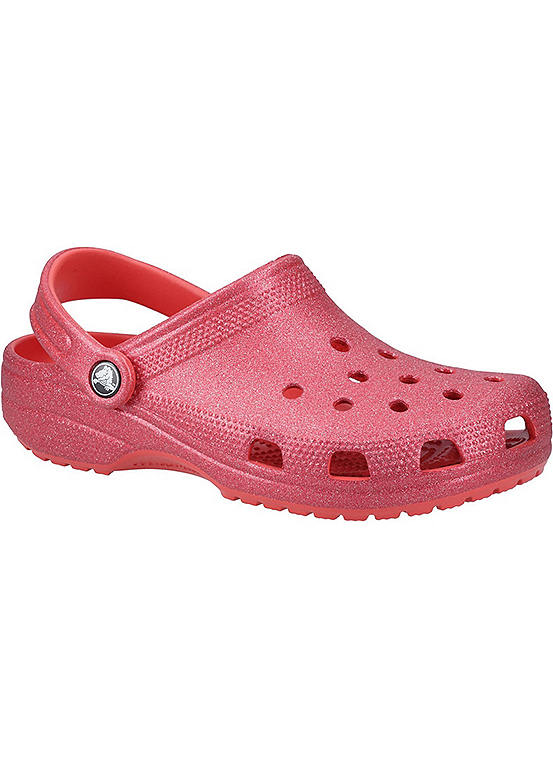 Crocs Classic Glitter Red Clogs | Freemans