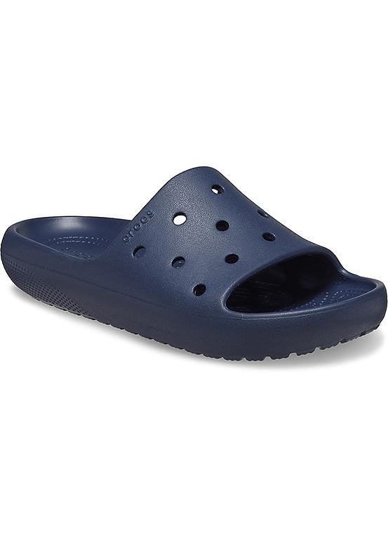 Crocs Kids Blue Classic Sliders | Freemans