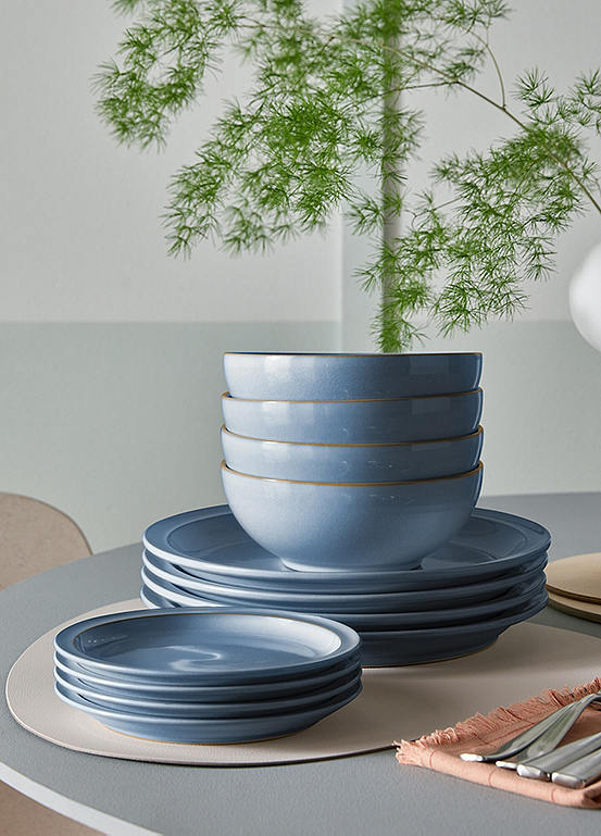 Denby Sky Blue 12 Piece Dinner Set | Freemans