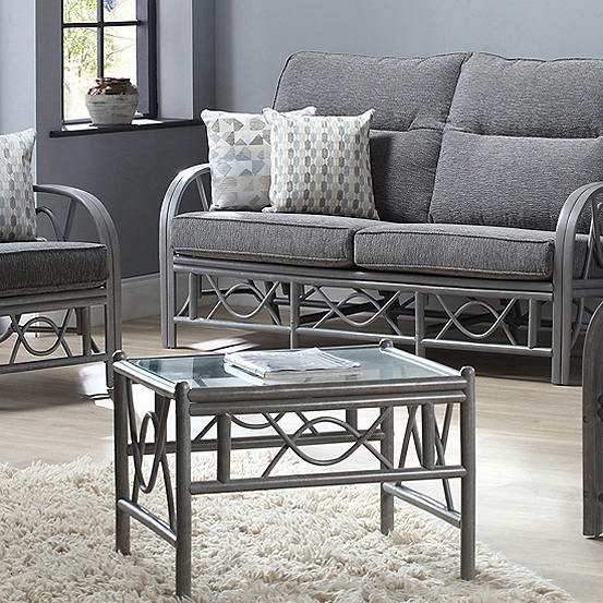 Desser Bali Grey Natural Rattan Conservatory Coffee Table | Freemans