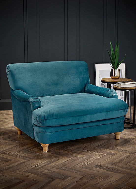 Devonshire Plush Velvet Cuddle Chair | Freemans