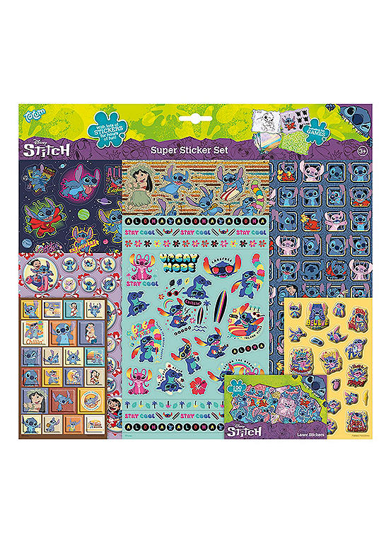 Disney Stitch Super Sticker Set | Freemans