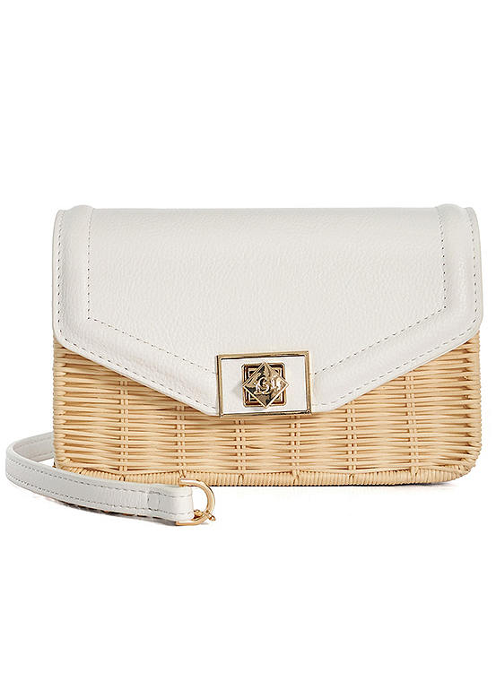Dune London Dassia White Rattan Bag | Freemans